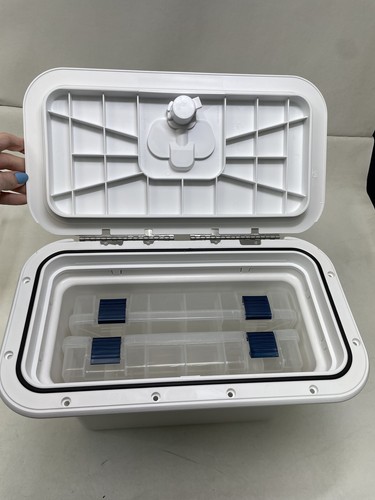 INNOVATIVE PRODUCTS TACKLE STORAGE BOX 530-035 POLAR WHITE MARINE BOAT ...
