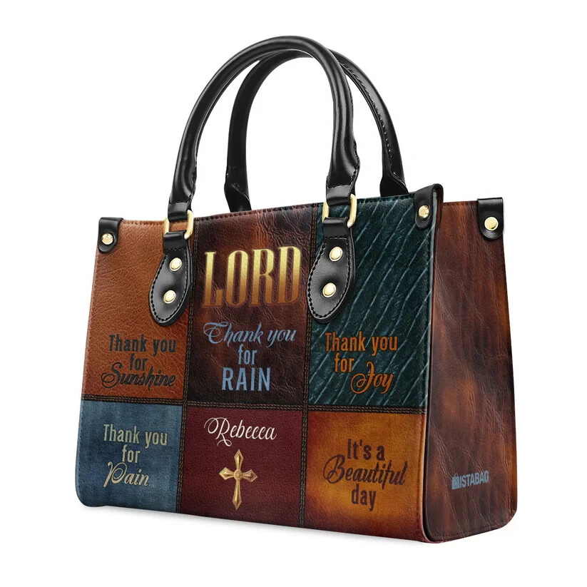 Personalized It's A Beautiful Day Thanks For Sunshine Rain Leather ...