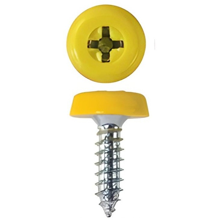 Number Plate Screws Fixing Kit Oversized Moulded Head Polytop Screws ...