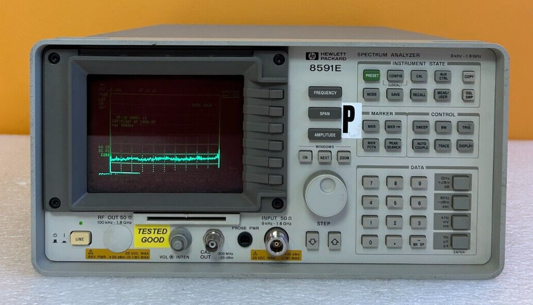 HP / Agilent 8591E 9 kHz to 1.8 GHz, GPIB, Portable Spectrum Analyzer ...