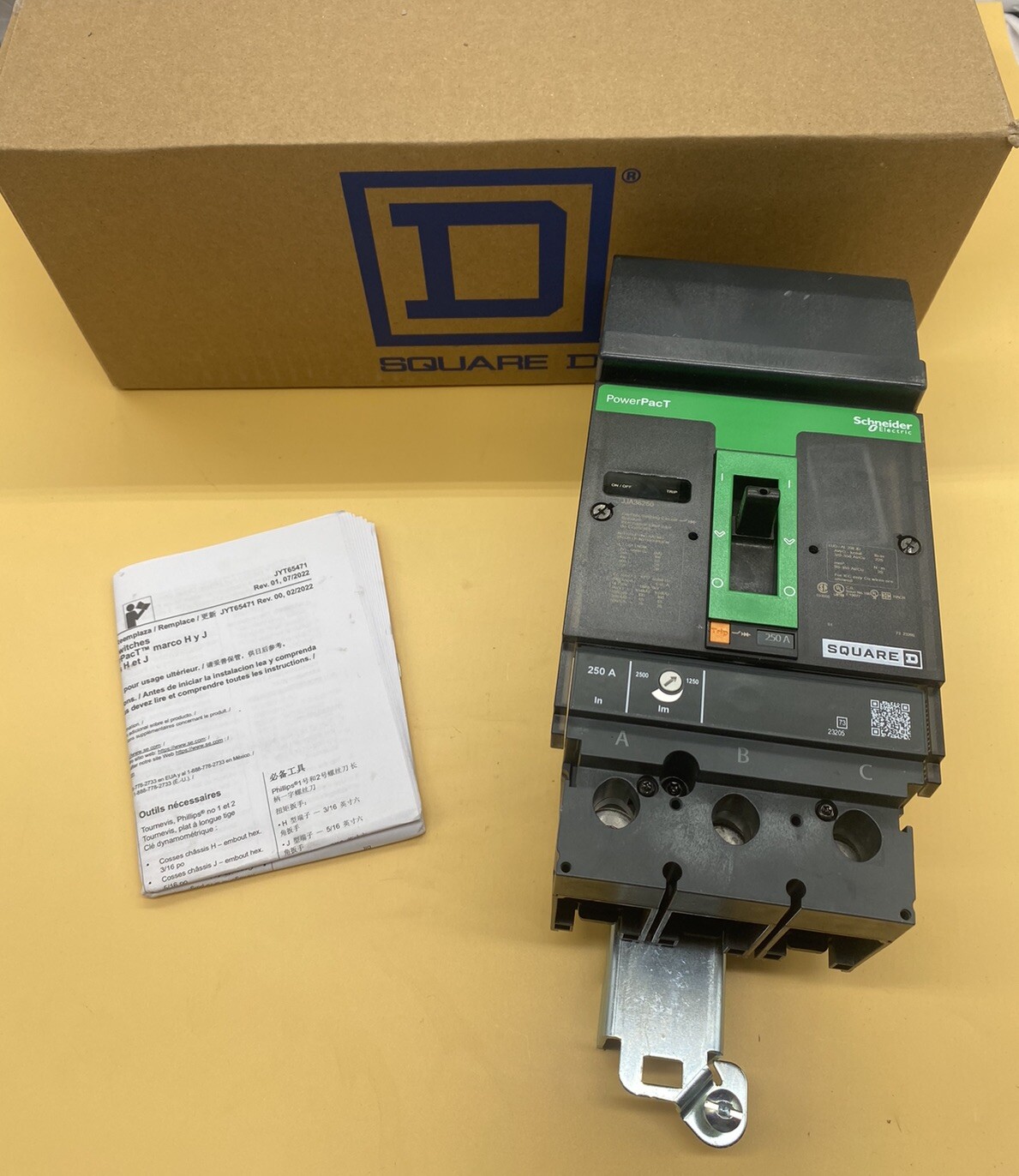 Square D JJA36250 I-Line Circuit Breaker - 3 Pole, 600V, 250A - BRAND ...