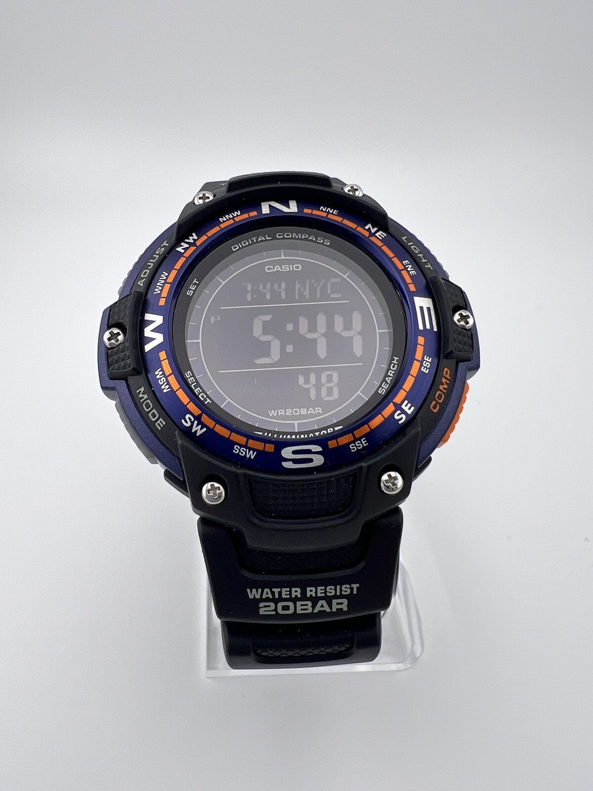 Casio SGW100-2B, Twin Sensor Watch, Compass, Thermometer, 200 Meter WR ...