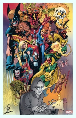 Roy Thomas SIGNED LE Art Print ONLY 500 MADE! Wolverine Power Man Iron ...