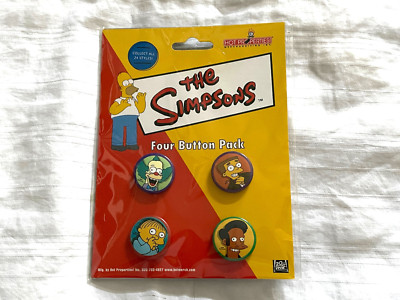 The Simpsons Four Button Pack Krusty Ralph Wiggum Apu Smithers Hot ...