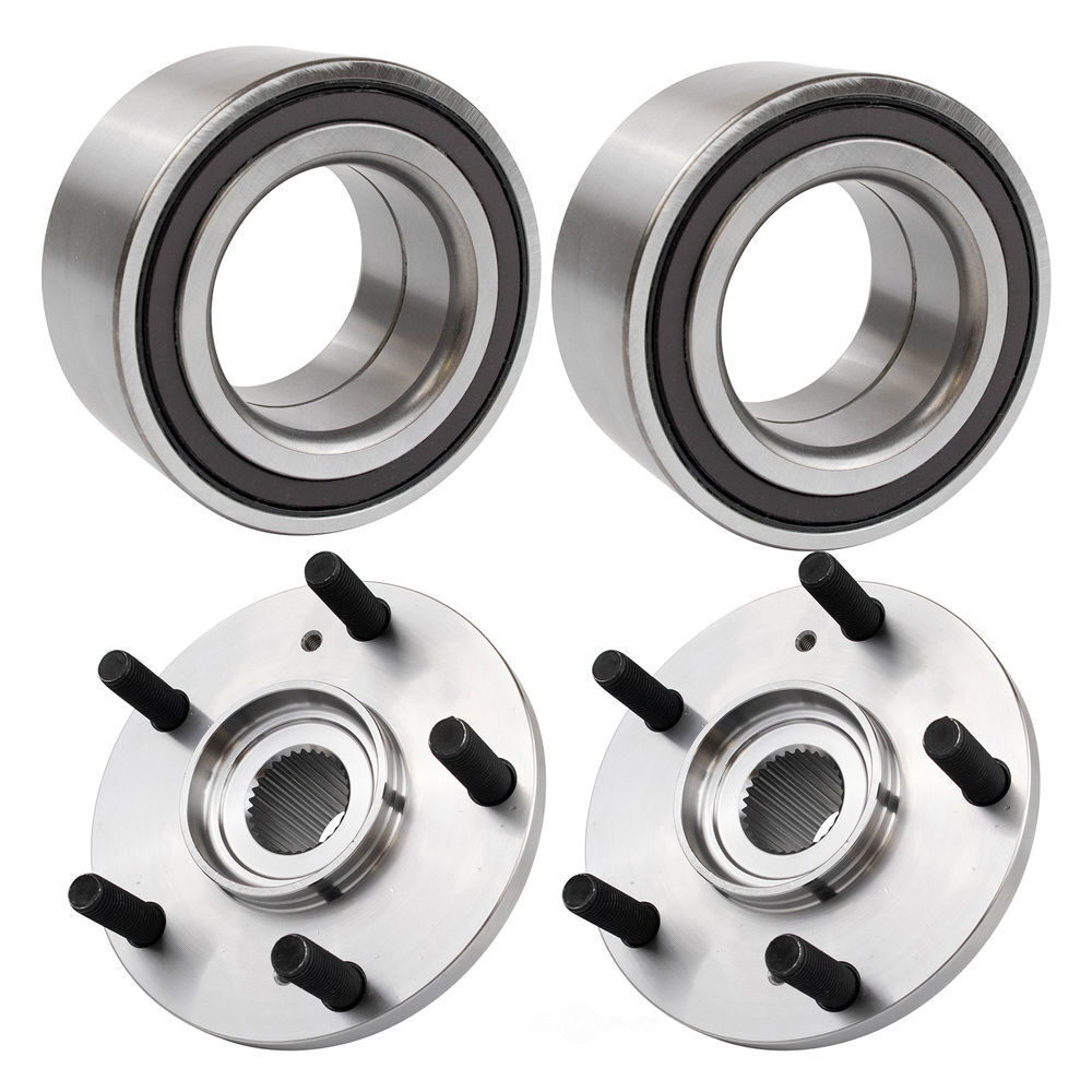 Wheel Bearing Assembly Kit-4 Piece Wheel Bearing and Hub Assembly Set ...