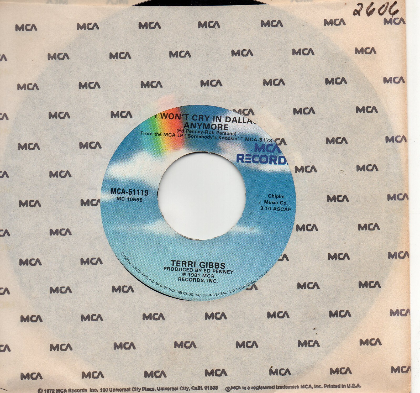 TERRI GIBBS - RICH MAN / I WON'T CRY IN DALLAS ANYMORE | eBay