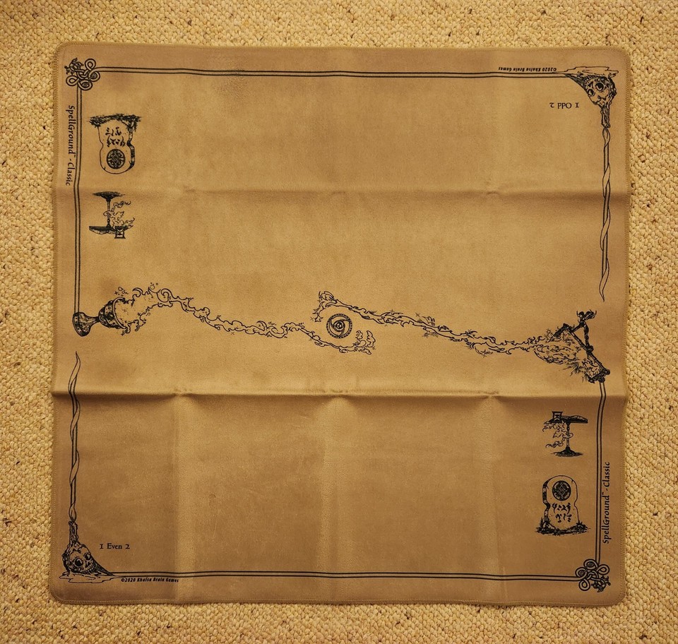 Spellground 2 Player playmat Tan OldSkhool V7 Fabric MTG Yu-Gi-Oh TCG ...