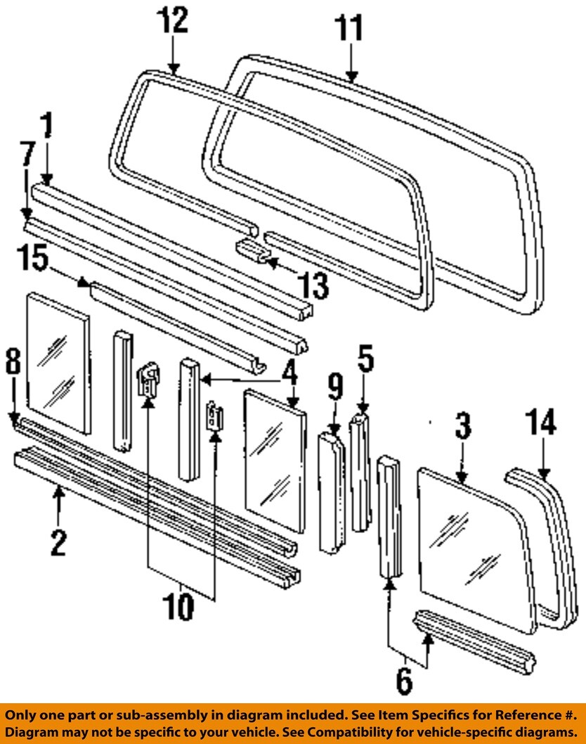 Ford OEM 84-94 F-250 Rear Window Glass-latch EOTZ1040860A for sale ...