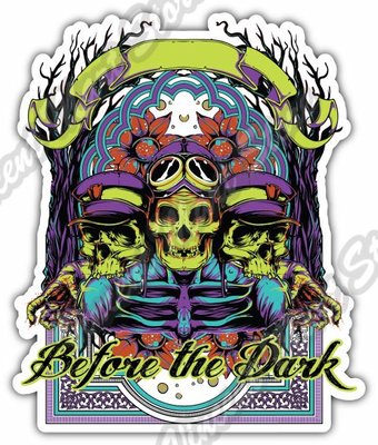 Before The Dark Cemetery Skull Gift Idea Car Bumper Vinyl Sticker Decal ...