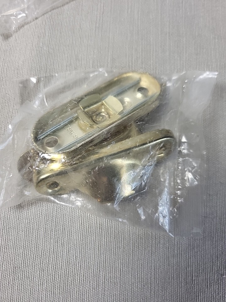 Vintage Window Sash Lock Latch Catch Smooth Shiny Brass with screws NOS ...