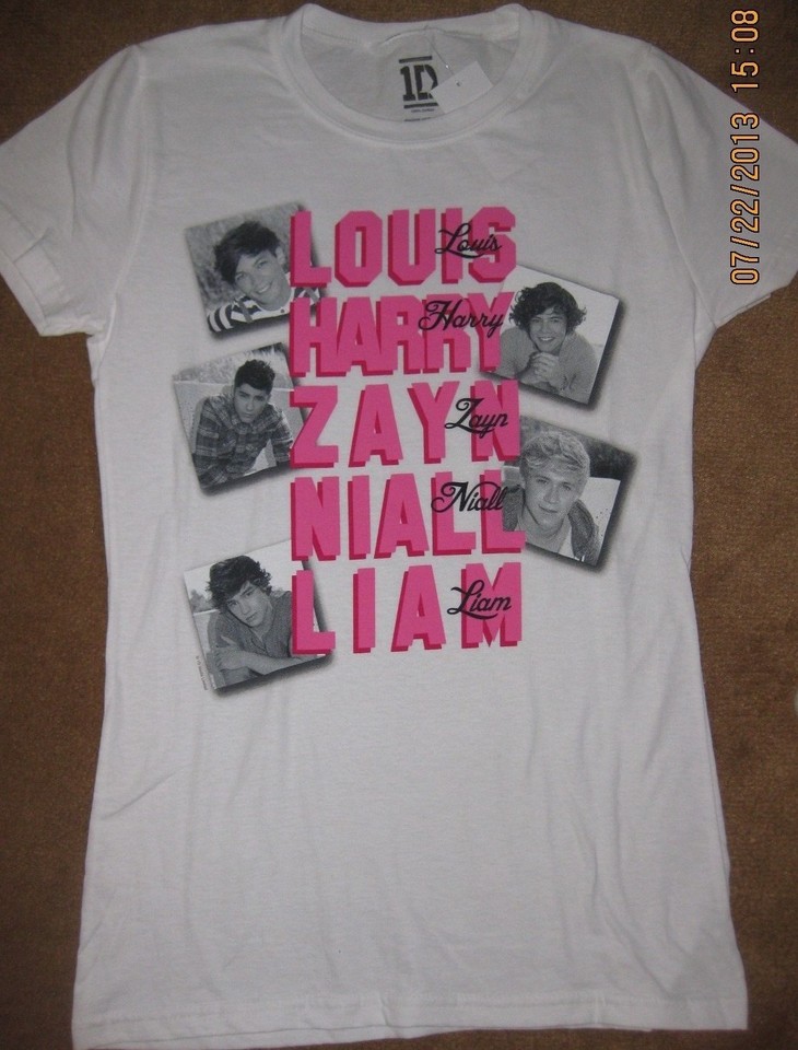 1D One Direction PINK NAME Niall, Zayn, Harry, Louis, Liam Junior ...