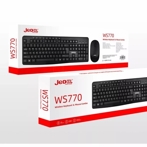 Jedel 2.4Ghz Wireless Keyboard And Mouse Set Office Combo Fo PC Laptop ...
