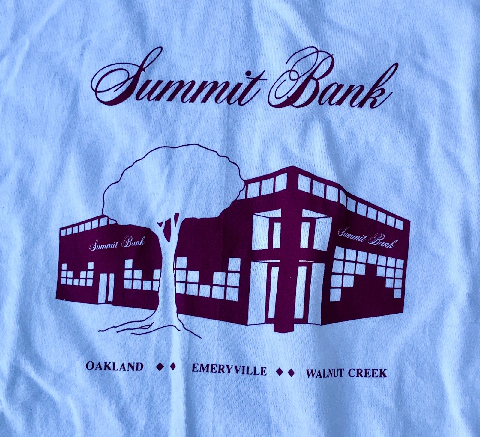Vintage Summit Bank Oakland Emeryville Walnit Creek T-Shirt Single ...