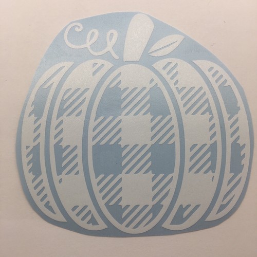 Plaid Flannel Pumpkin Vinyl Sticker Decal High Quality Halloween Fall ...