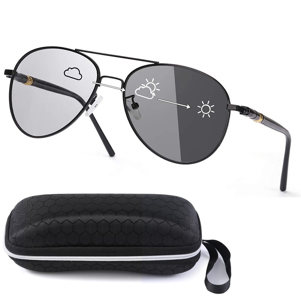 Premium Light-Tinted Polarized Aviator Sunglasses with UV400 ...