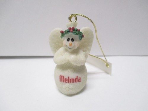 NEW NWT GANZ MINI SNOW ANGEL PERSONALIZED "MELINDA" CHRISTMAS TREE ...