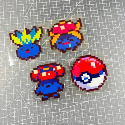 Oddish Evolution Pixel car stickers cartoon cute side window tail ...