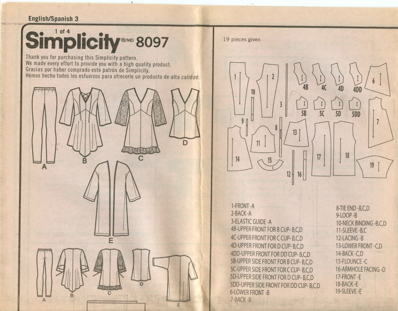 Simplicity 8097 Womens Plus Size Tunic Top & Cardigan Sewing Pattern ...