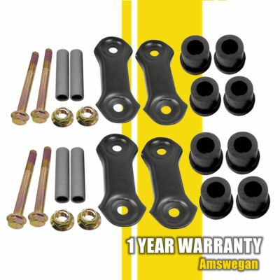 2PC Leaf Spring Shackle and Hangers Rear For 1987-1995 Jeep Wrangler ...