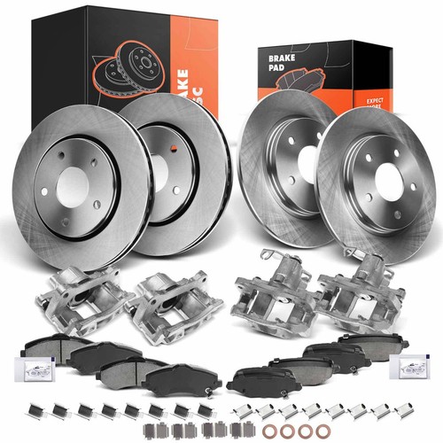 16x Front & Rear Disc Brake Rotor & Brake Pad + Brake Caliper for ...