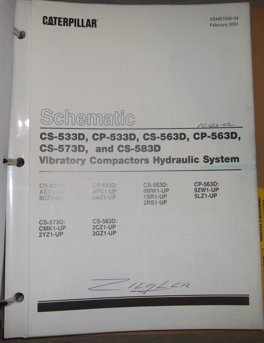 CAT CATERPILLAR CS-563D CP-563D CS-583D COMPACTOR SERVICE SHOP REPAIR ...