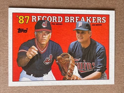 1988 Topps Phil & Joe Niekro '87 Record Breakers #5 NM Vintage Baseball ...