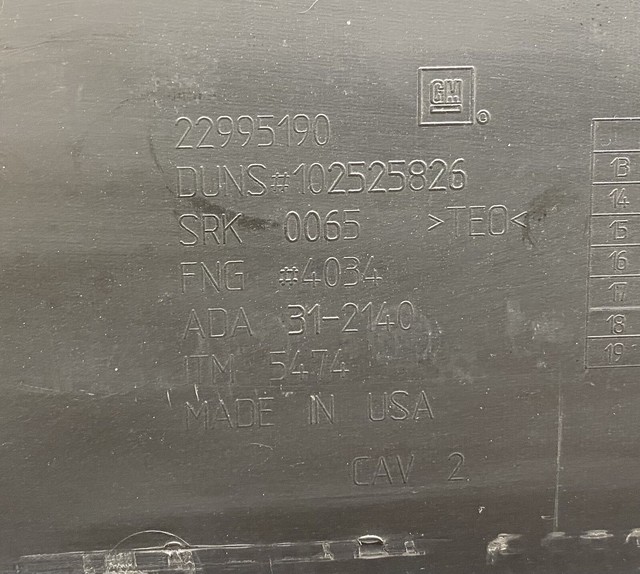 CHEVROLET 22995190 GENUINE OEM LOWER DEFLECTOR for sale online | eBay