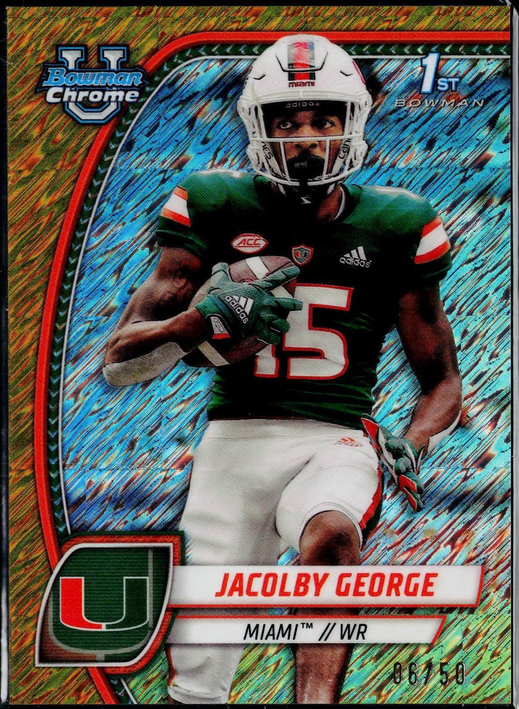 2024 Bowman University Chrome - Jacolby George #84 Gold Shimmer ...