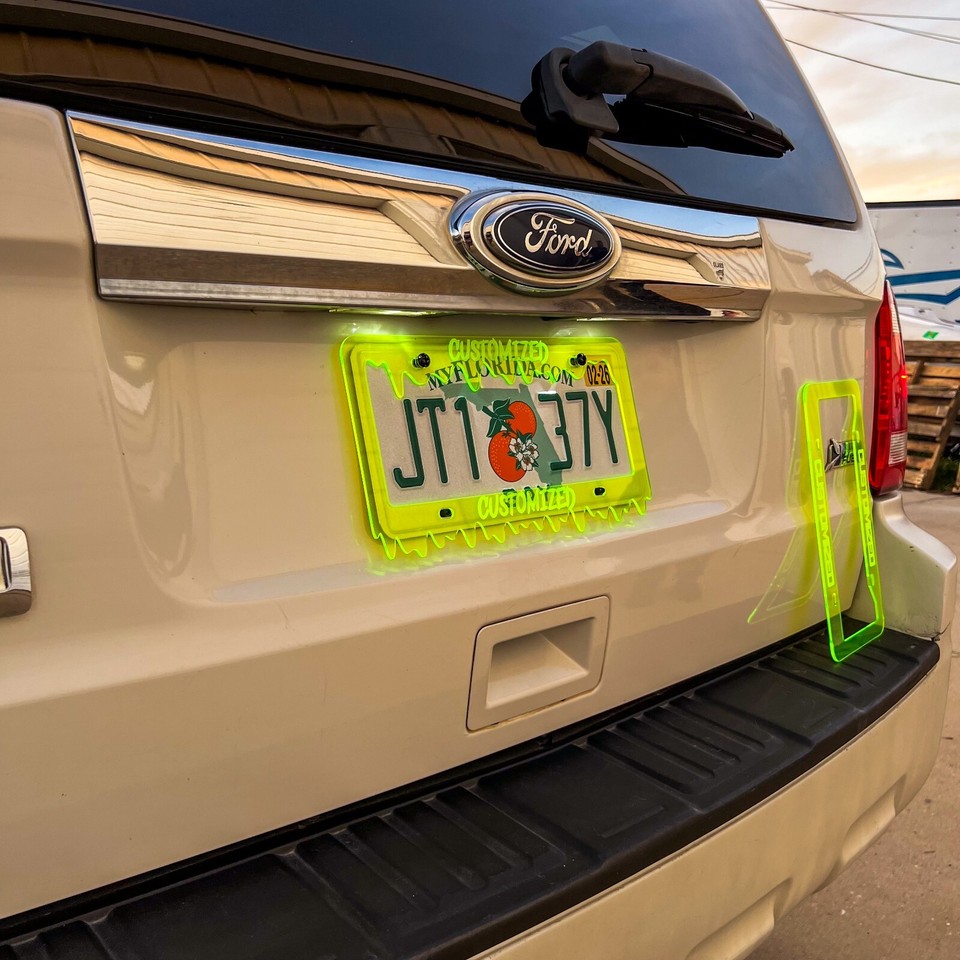 Slime CUSTOM PERSONALIZED License Plate Frame COLOR CHOICE | eBay