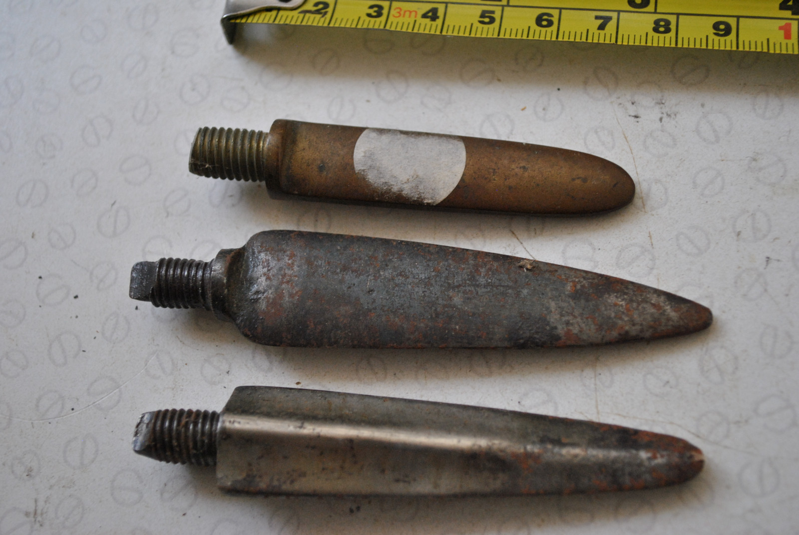 3 VINTAGE FISHING ROD SPIKES ONE BRASS 2 IRON/STEEL | eBay UK