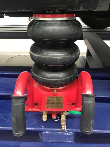 TRIPLE BAG AIR GO JACK 3 TON AUTO BODY FRAME MACHINE RACK PINCH WELD ...