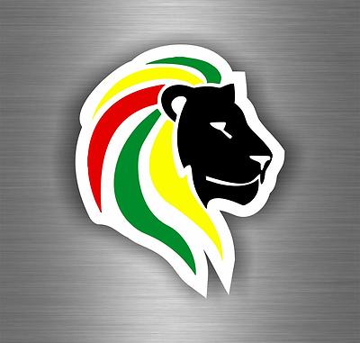 Sticker car decal rasta reggae JAH lion of judah one love rastafarai ...