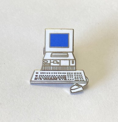 Retro Old Style Desktop PC Computer With Mouse Enamel Pin | eBay