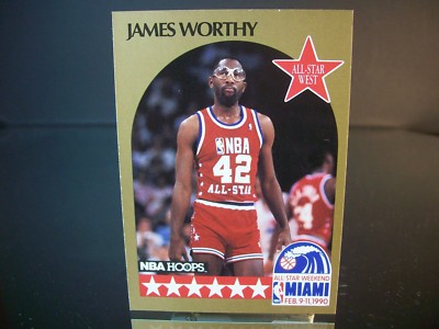 James Worthy NBA Hoops ALL-Star 1990 Card #26 Los Angeles Lakers NBA ...