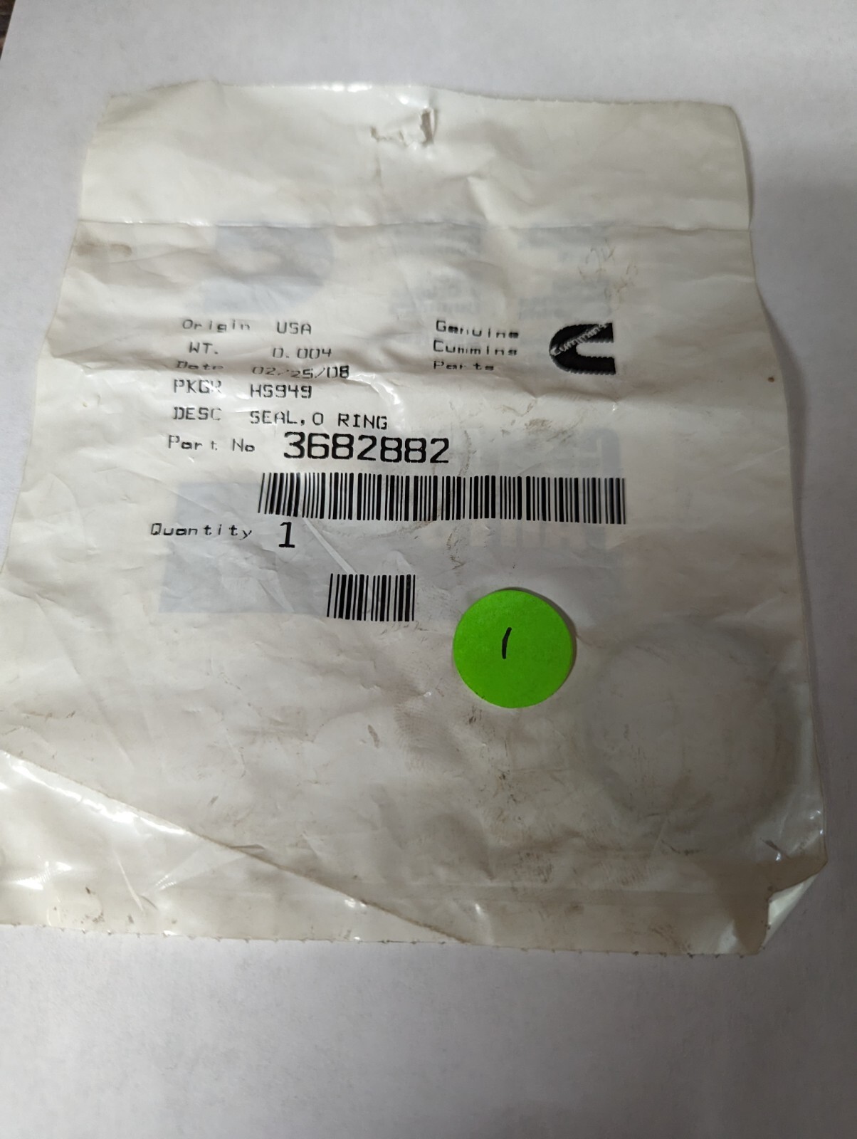 3682882 SEAL-O-RING for Cummins® | eBay