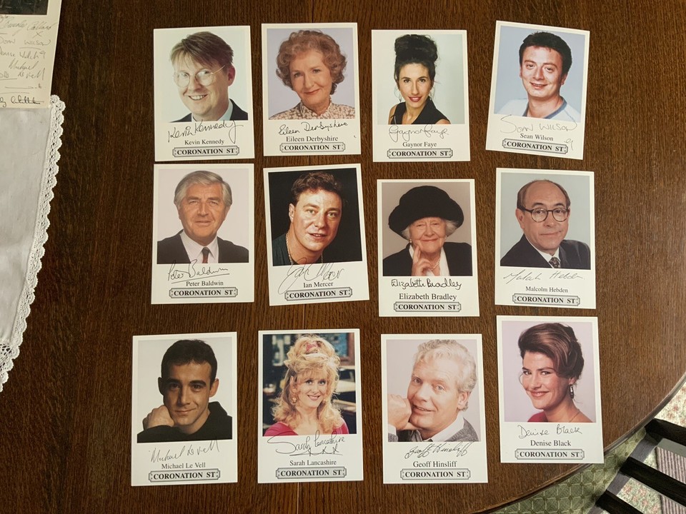 coronation street signed cast cards. set of 50 | eBay UK