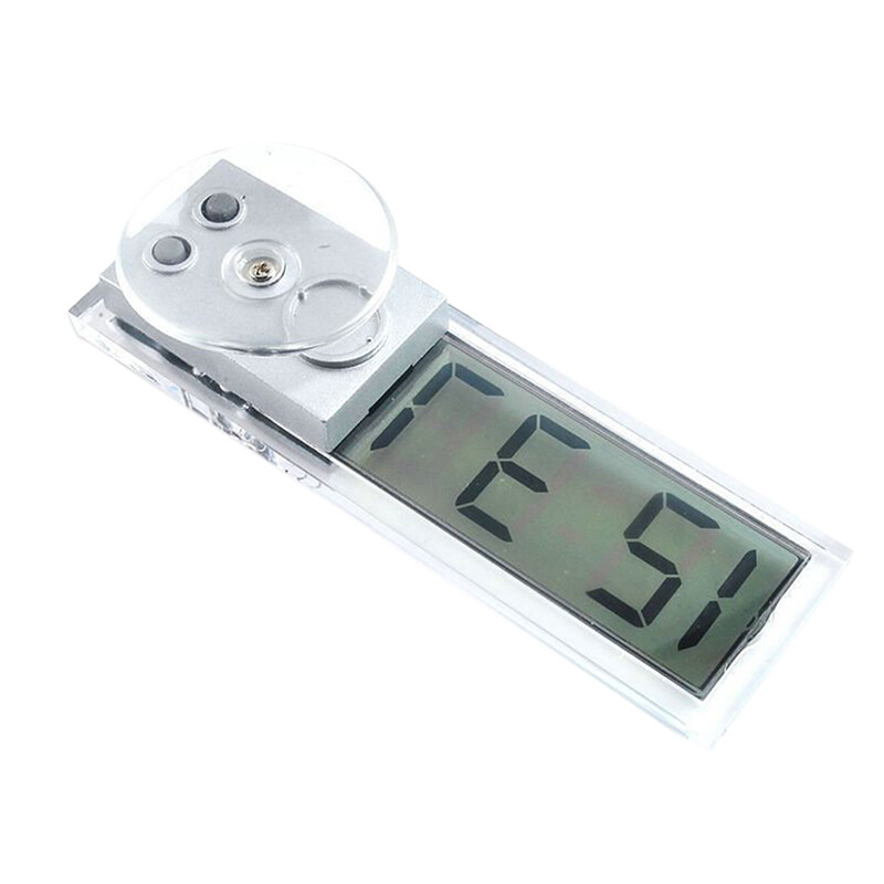 Car Digital LED Clock Mini Electronic Sucker Window Meter | eBay