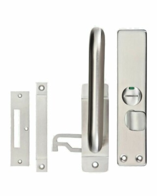 Disabled Toilet Door Handle Facility Lock Sliding Hinged Bolt Stainless ...