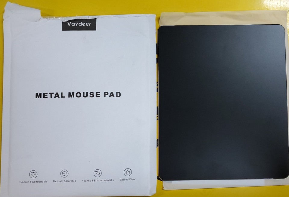 VAYDEER Hard Metal Medium Black Aluminum Mouse Pad Mat Ultra Thin. | eBay