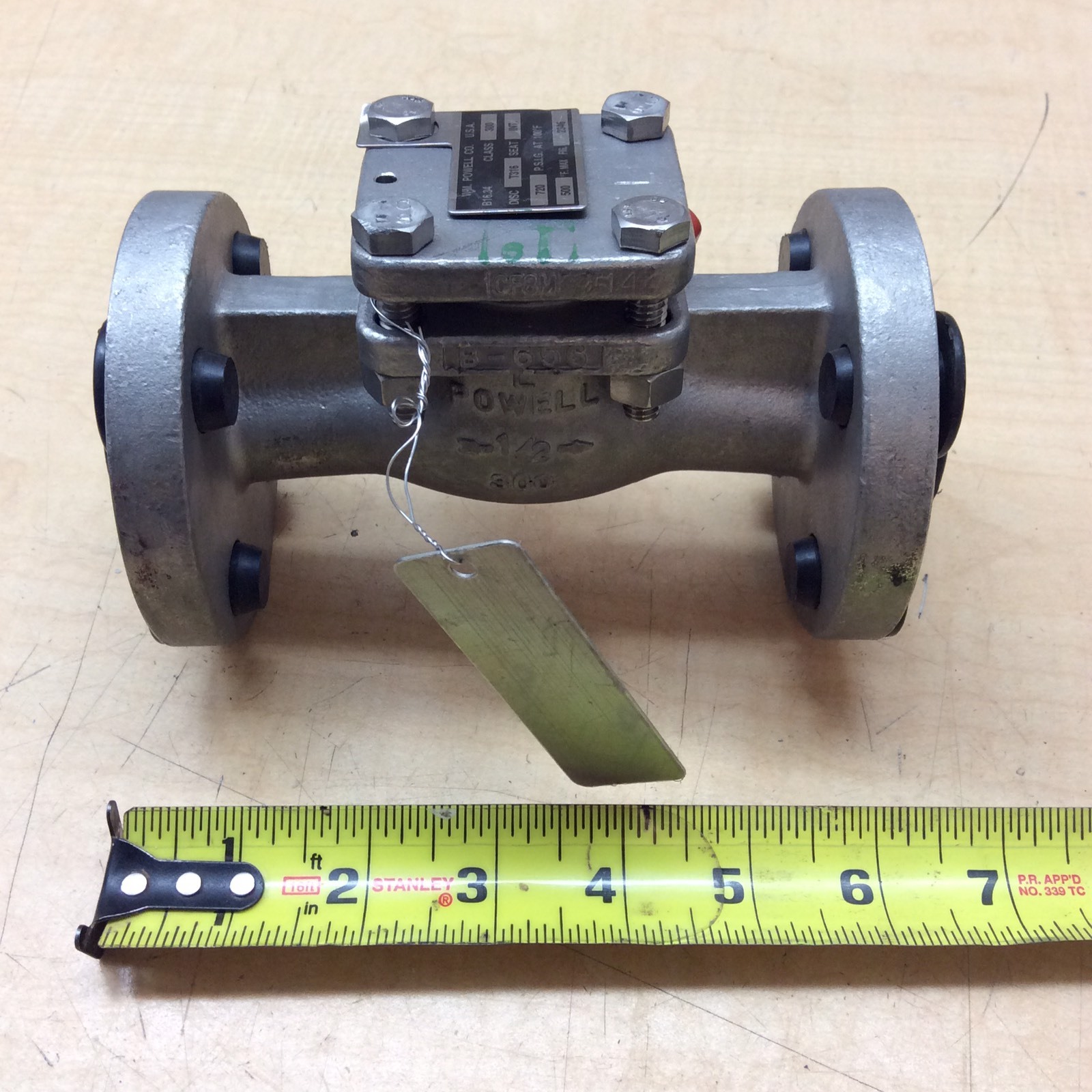 Powell 1/2" 316 Stainless Swing Check Valve 720 P.S.I.G. At 100"F | eBay