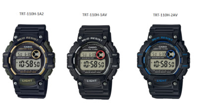 CASIO Digital TRT-110H Series Watch TRT-110H-1AV, TRT-110H-2AV & TRT ...