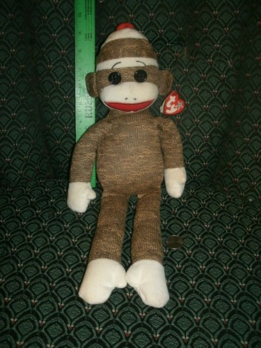 Ty Beanie ~ SOCK MONKEY ~ MEDIUM 16" tall ~ BROWN ~ MWNMT~ 2011 ~ Retired ~ HTF | eBay