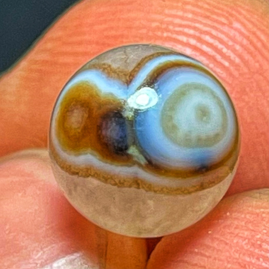 TOP 5G Rare Gobi Agate Eyes Agate Sphere Ball Crystal Stone Madagascar ...