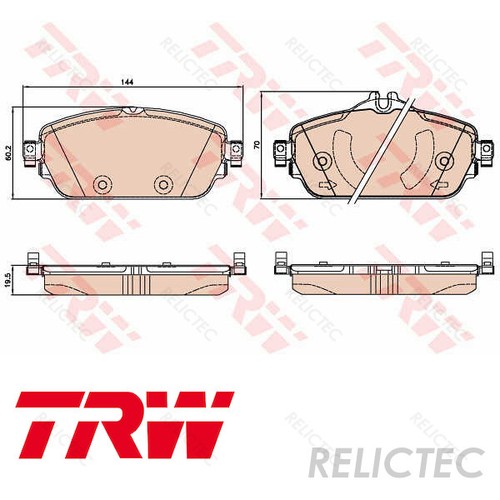 Front Brake Pads Set MB:W205,S205,C205,A205,W213,S213,A238,C,E ...