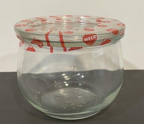 WECK Rundrand-Glas 100 Vintage Strawberry Glass Canning/Storage Jar NOS | eBay