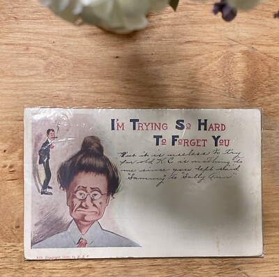 ANTIQUE 1906 POSTCARD/PRIVATE MAILING CARD UNDIVIDED BACK HANDWRITTEN ...
