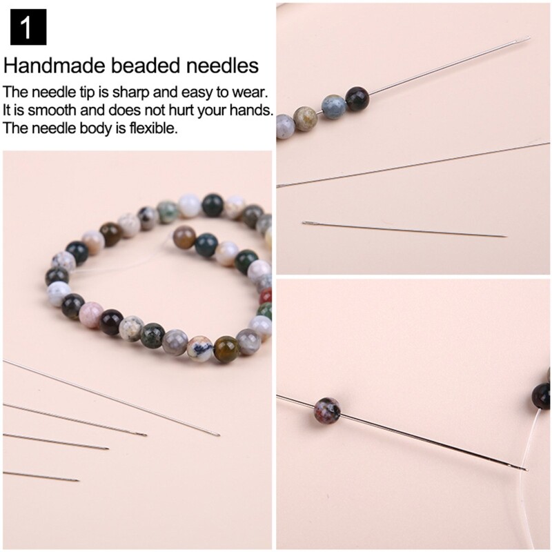 Beading Set of 30 with Needle Bottle Long Straight Beading Kit | eBay