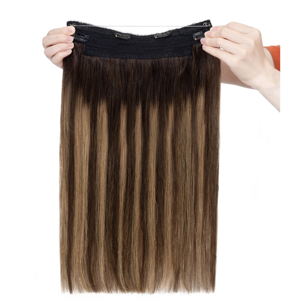 Real Invisible Wire In Human Hair Extension Secret Hidden Extensions ...