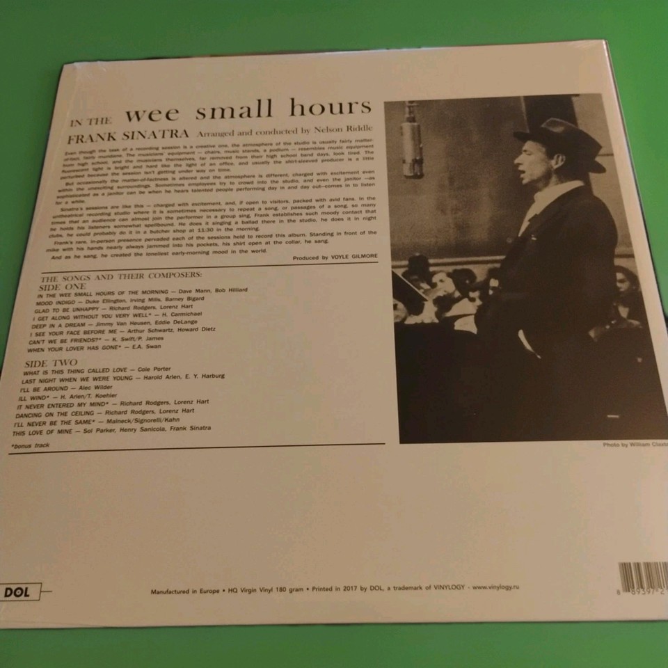 In the Wee Small Hours-Deluxe 180G Vinyl with Bonus Track Sinatra ...