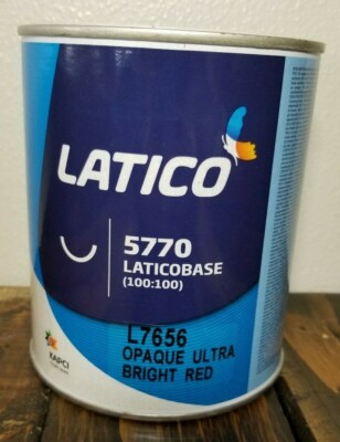 Laticobase L7656 Opaque Ultra Bright Red Quart Basecoat | eBay
